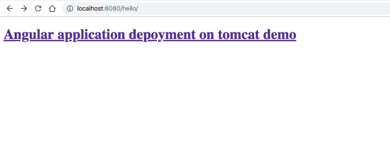Deploying Angular Application On Tomcat Server Fixing Deep Linking Issue